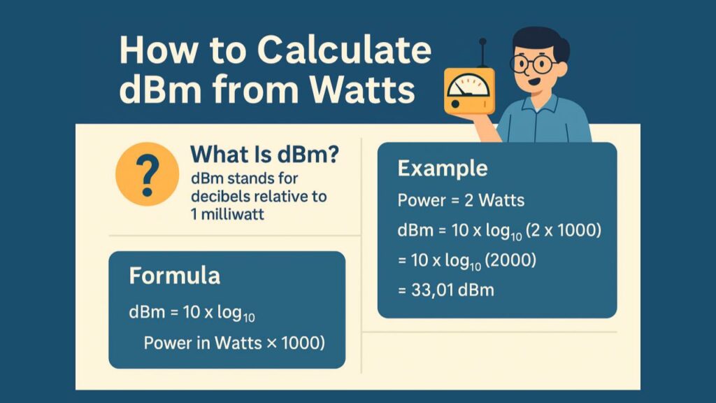 How to Calculate dBm from Watts (Without Melting Your Brain with Math)
