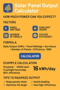 Solar Panel Output Calculator